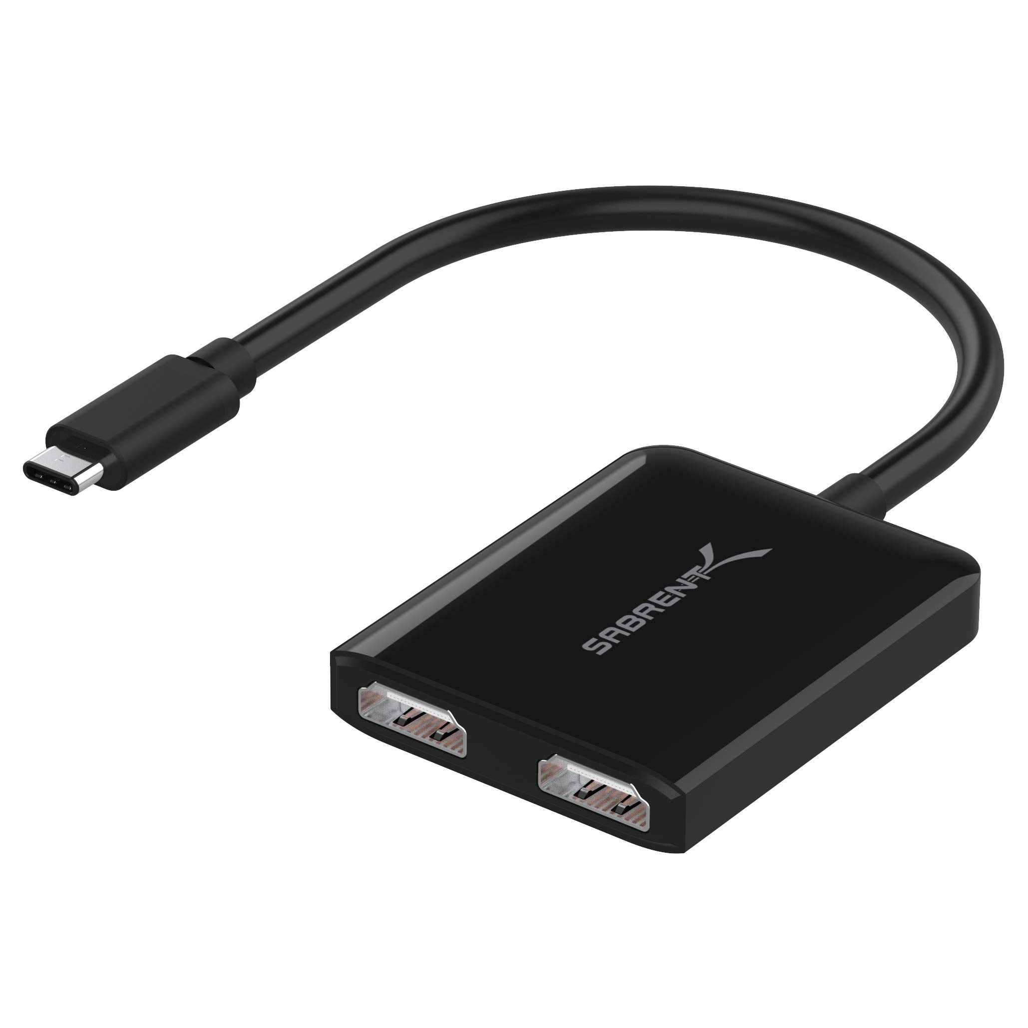 SABRENT USB Type C Dual HDMI Adapter [Supports Up to Two 4K 30Hz Monitors, Compatible with Windows Systems Only] (DA-UCDH)