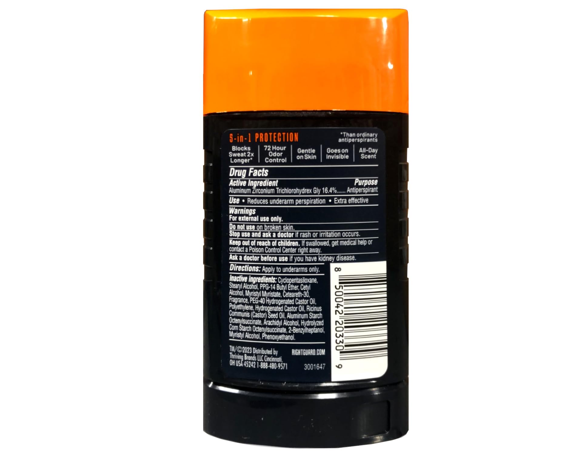 Right Guard Xtreme Invisible Solid Anti-Perspirant/Deodorant, Fresh Blast with Power Stripe for Men, 2.6 oz (Packaging May Vary)