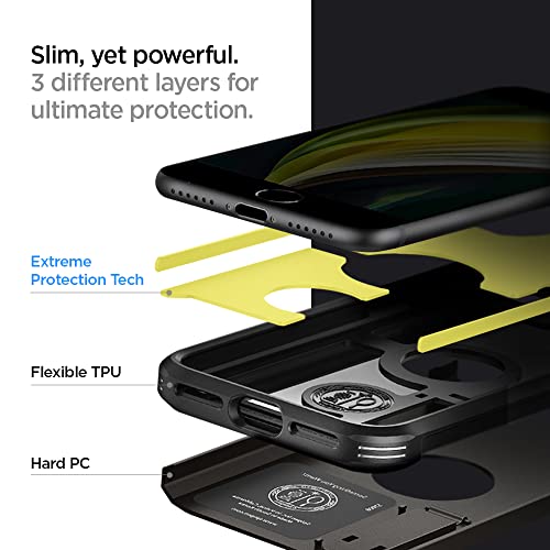 Spigen Tough Armor [Extreme Protection Tech] Designed for iPhone SE 2022 Case/iPhone SE 3 Case 2022 / iPhone SE 2020 Case/iPhone 8 Case/iPhone 7 Case - Gunmetal
