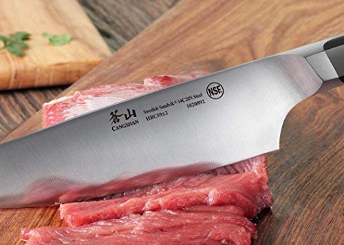 Cangshan TC Series 1021196 Swedish 14C28N Steel Forged 3-Piece Starter Knife Set with Wood Sheaths