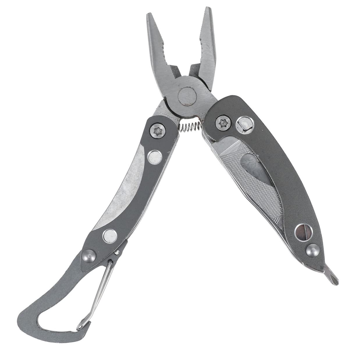 3pcs Foldable Portable Hand Fishing Pocket Outdoor Grey+ silver Multitool Screwdriver Dark Pliers