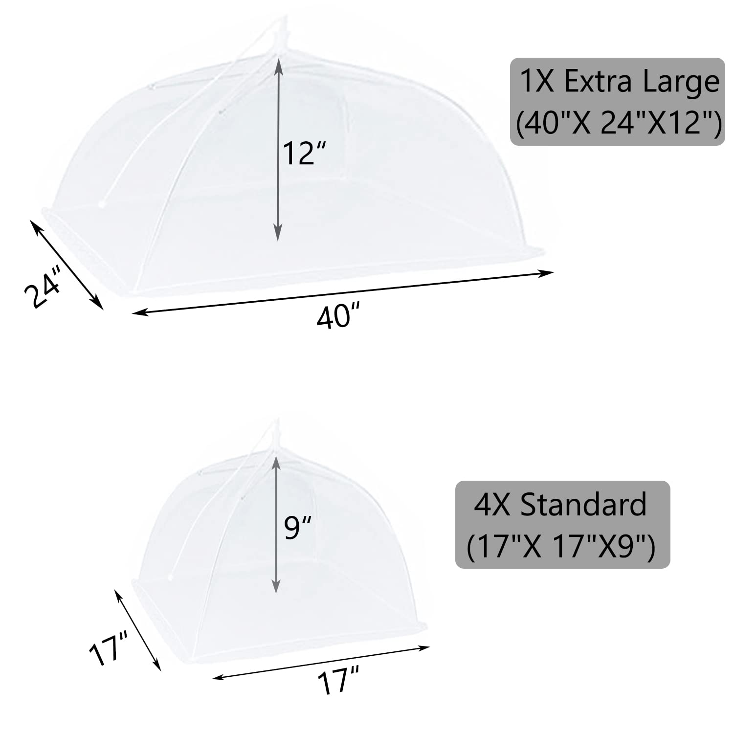 5 Pack Mesh Food Tents Food Covers for Outdoors, Pop-Up Food Nets Collapsible and Reusable Mesh Food Covers for Outside Party Picnics and Home Use