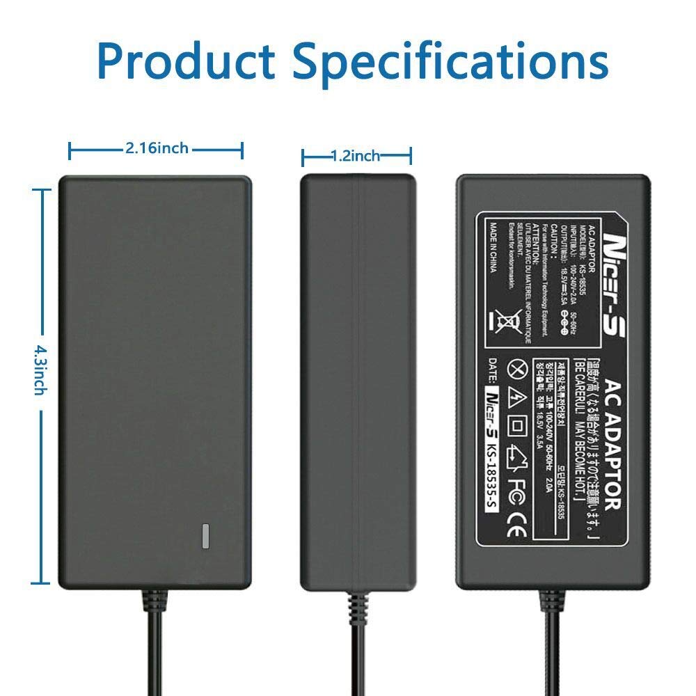 New AC DC Adapter Charger Replacement for 18V Big Blue Studio Wireless Bluetooth Speaker, Fit for Brookstone Big Blue Party Indoor-Outdoor Bluetooth Wireless Speaker 849504
