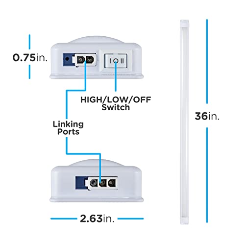 Enbrighten Premium Linkable Under Cabinet Fixture, 36in, LED, Linkable, 1220 Lumens, 3000K Bright White, 38847-T1