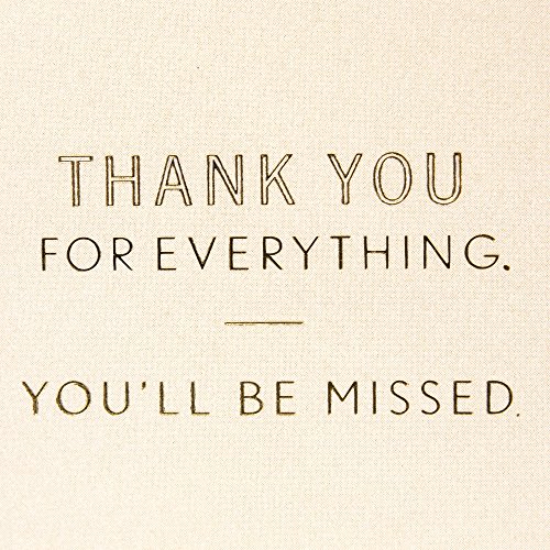 Hallmark Coworker Greeting Card (Thank You For Everything) - 499RZB1008, 5 inches wide and 7.2 inches long