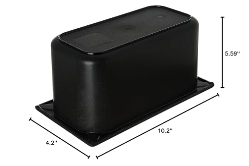 Carlisle FoodService Products CM110303 Coldmaster ABS Third-Size Divided Food Pan, 3.40 qt. Capacity, 12.68" x 6.89" x 6.01", Black
