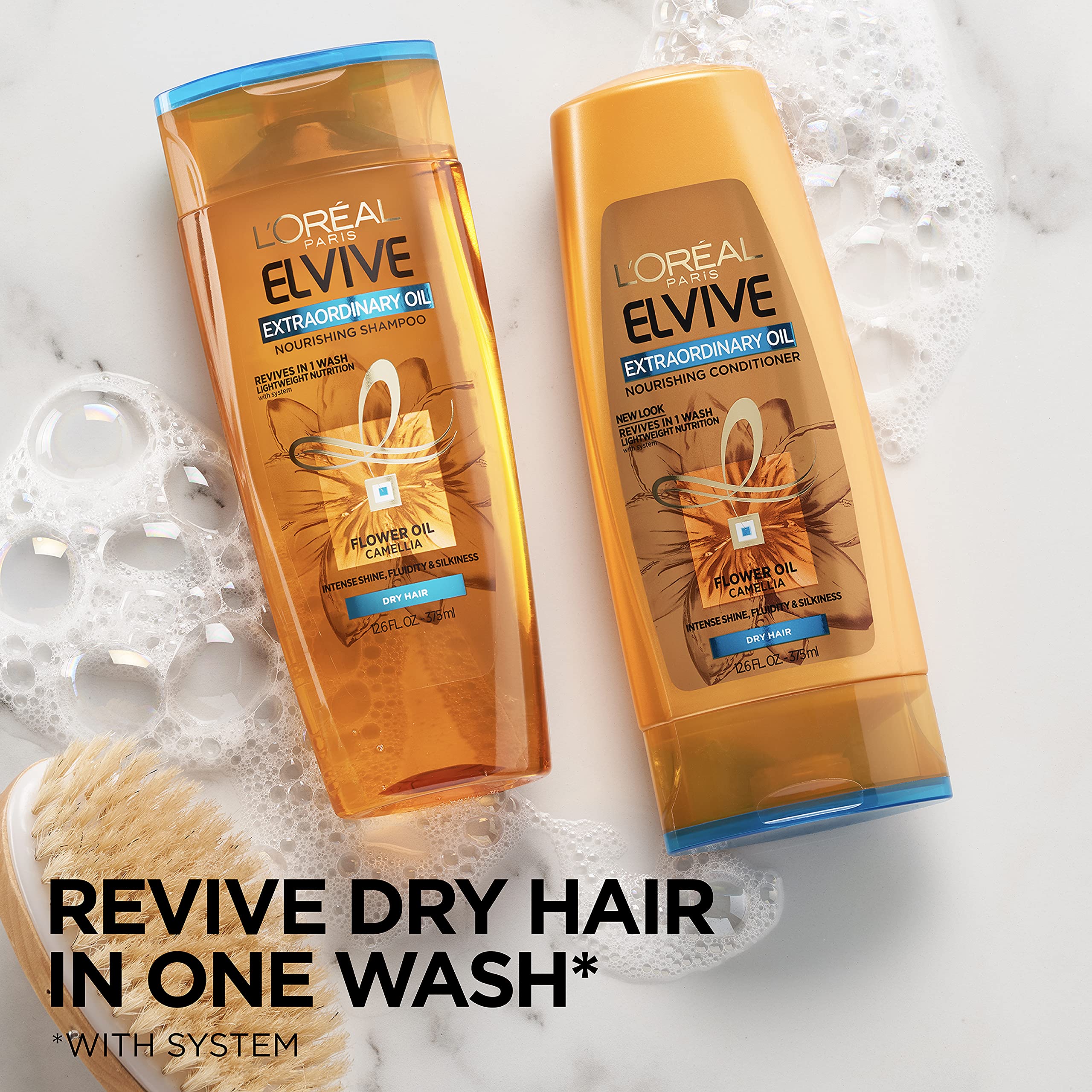 L’Oréal Paris Elvive Extraordinary Oil Nourishing Conditioner, for Dry or Dull Hair, Conditioner with Camellia Flower Oils, for Intense Hydration, Shine, and Silkiness, 28 Fl; Oz