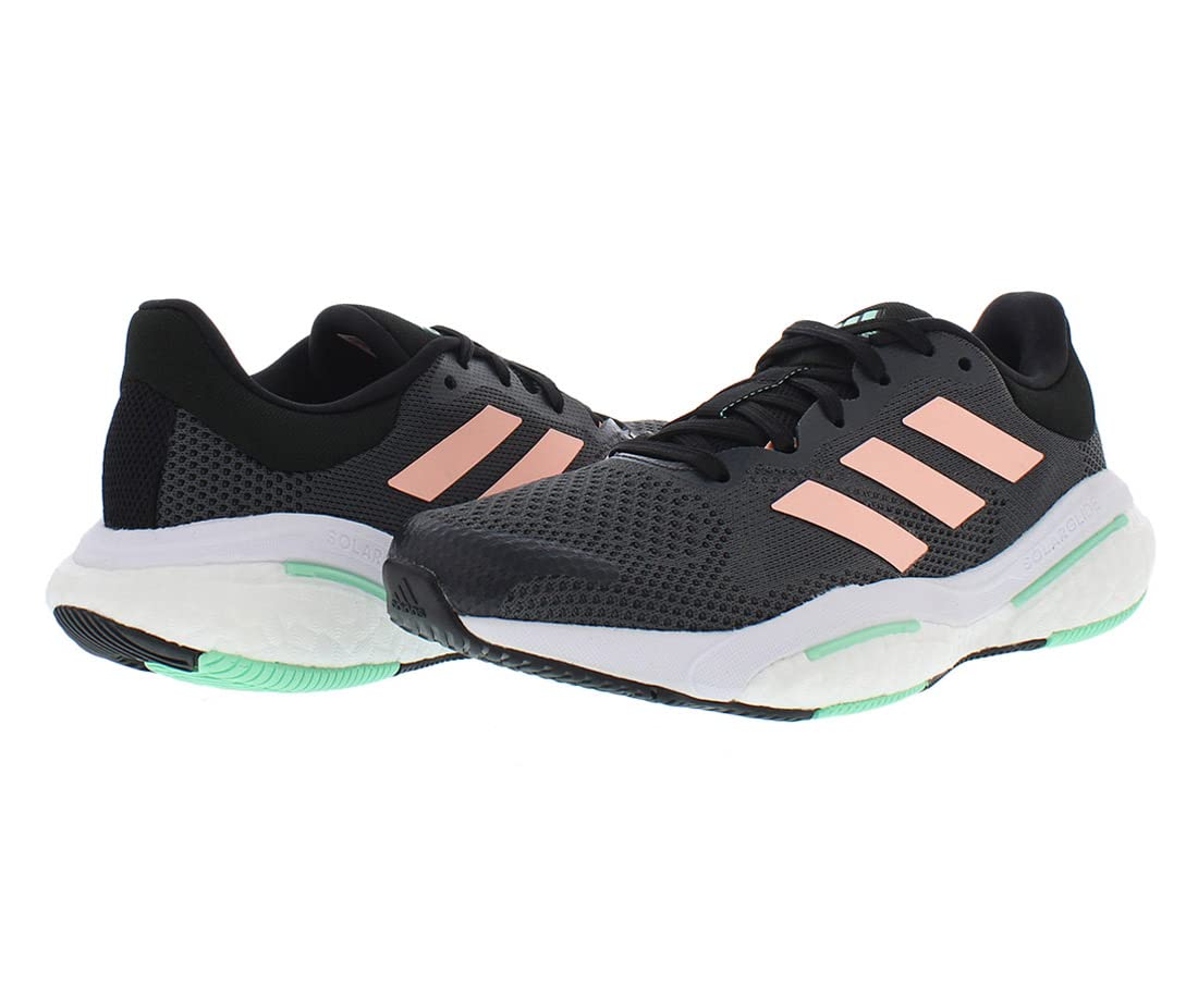 adidas Women's Solarglide 5 Grey Six/Light Flash Orange/Pulse Mint 9.5 B