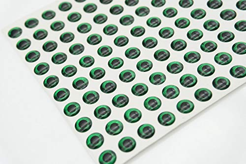 330pcs 7mm Green 3D Holographic Fishing Lure Eyes 3D Lure Eye 3D Soft Eye 3D Holographic Lure Eye Fly Tying, Jigs, Crafts