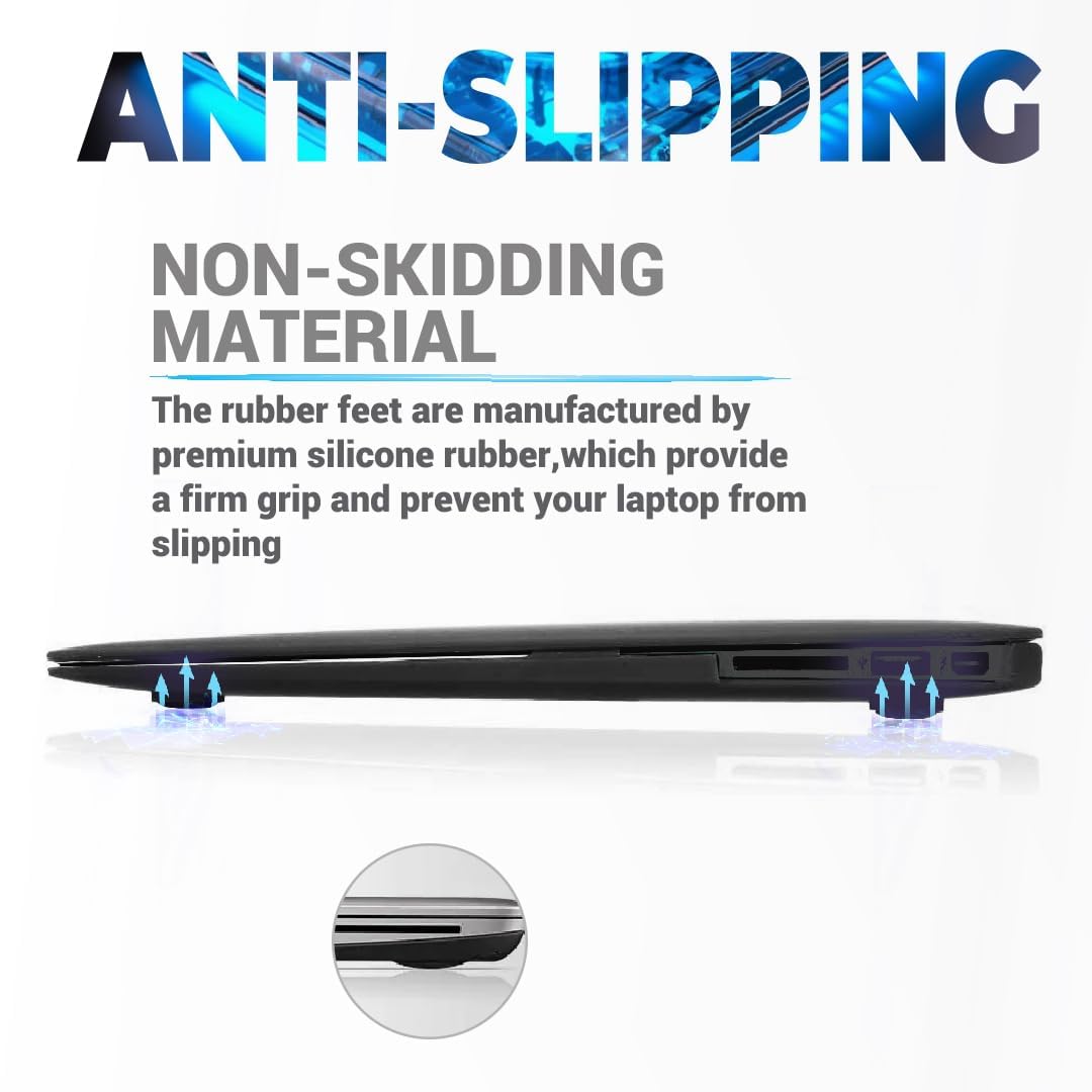 LeFix 12 x Rubber Silicone Feet Dot(Diameter:0.575inch/14.6mm) with Adhesive,Compatible with DELL,Asus,Lenovo,HP Laptop,Computer Case,Keyboard Riser,Appliance Feet,Multiple Purpose(Black)
