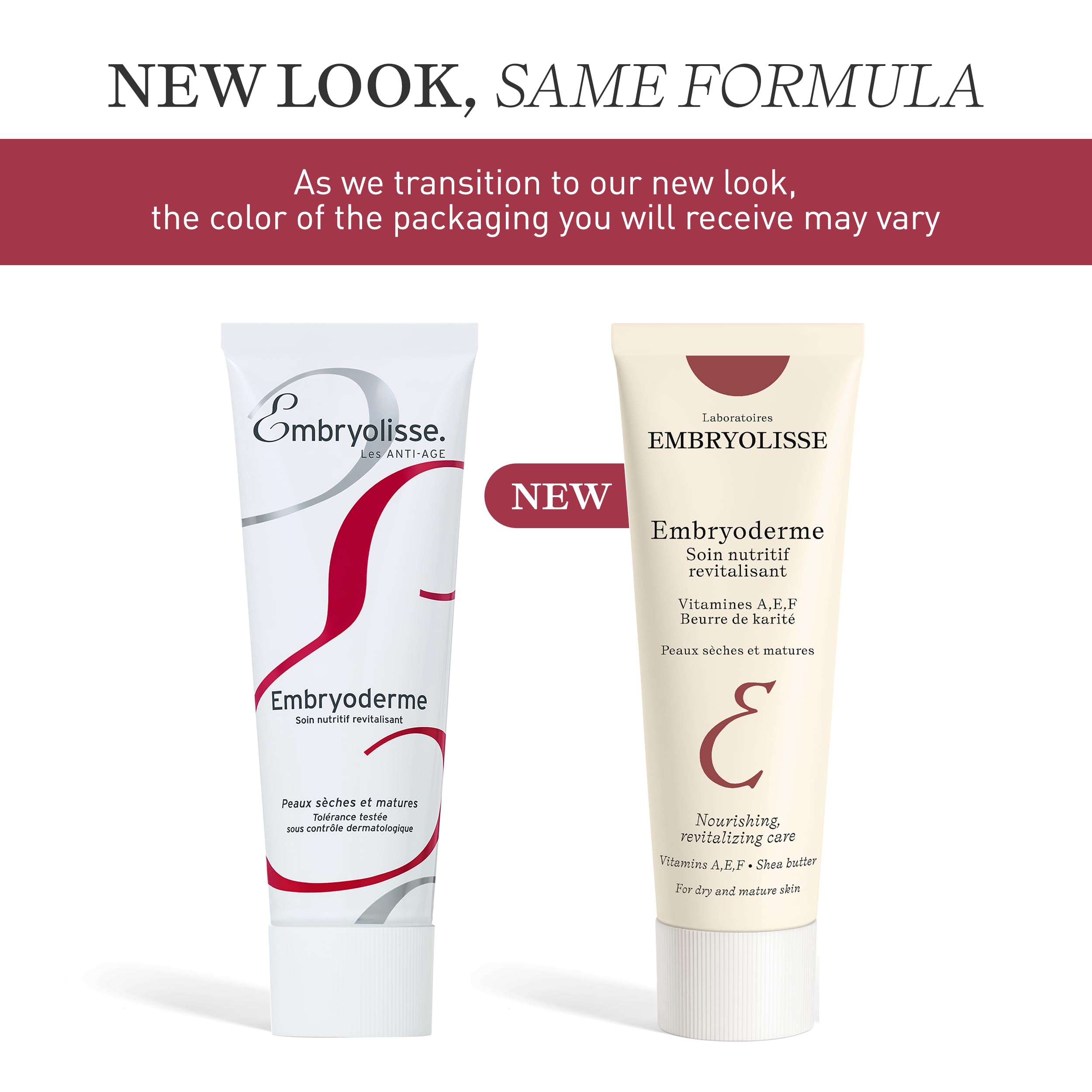 Embryolisse Embryoderme Anti-Aging Face Cream. Anti Aging Firming Moisturizer for Face and Neck, Formulated with Shea Butter, Aloe, Collagen and Elastin. For Dry and Mature Skin, 2.54 Fl Oz