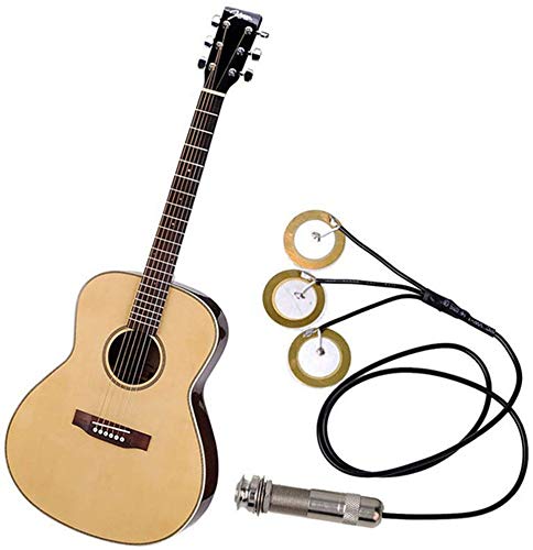 6.35mm Musical Instruments Pickups Piezo Microphone Contact 3 in 1 Self-adhesive Transducer Endpin Jack 1/4" for Guitar Violin Ukulele