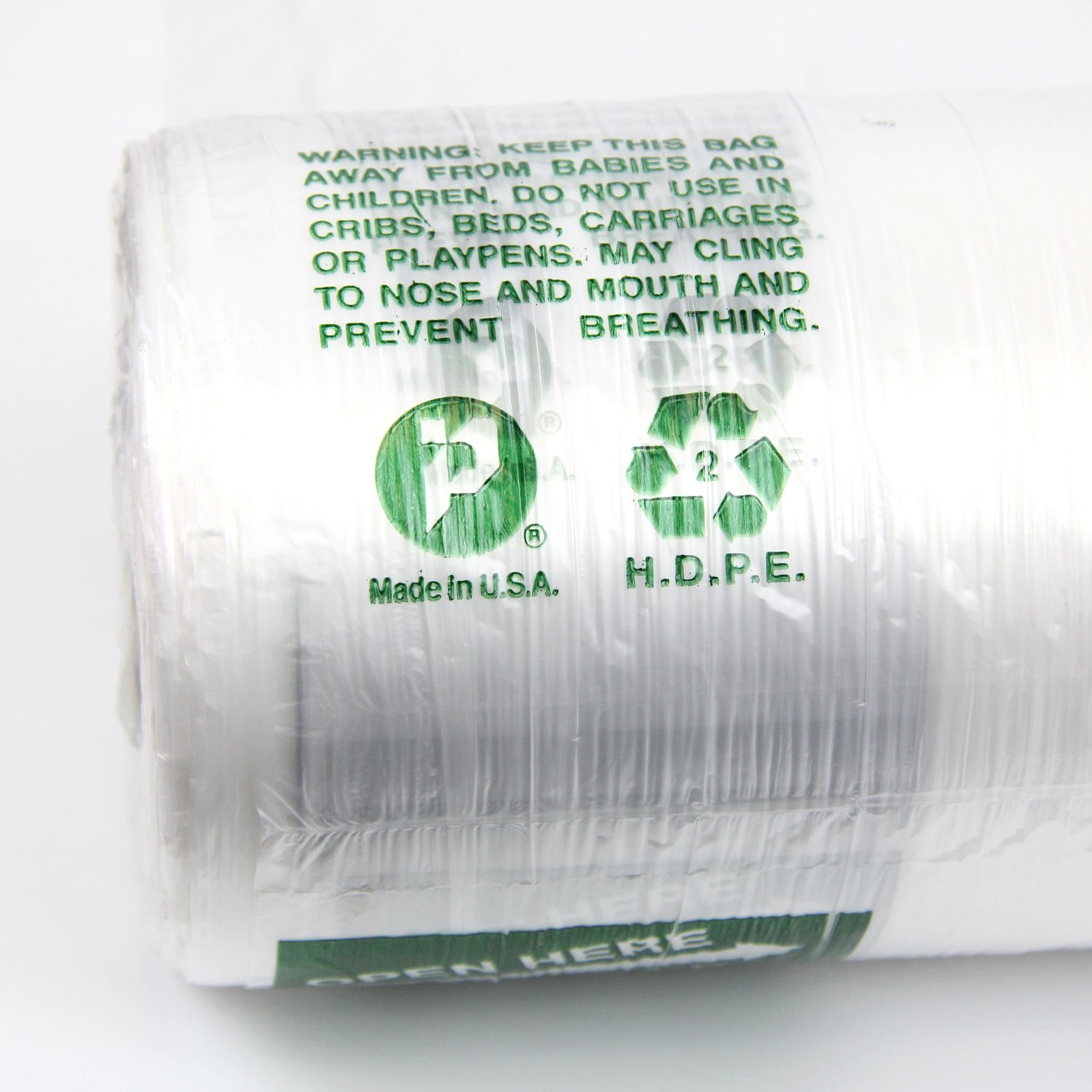 875 Ct 12"x 20" Large Plastic Produce Bag Roll, US Made HDPE, Durable Clear Food Storage Saver for Fruit Vegetable Bakery Snack Grocery Bags