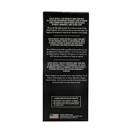 PB ParfumsBelcam Classic Match, Eau de Toilette Spray, Our version of a Designer. 3.4 Fl.Oz.