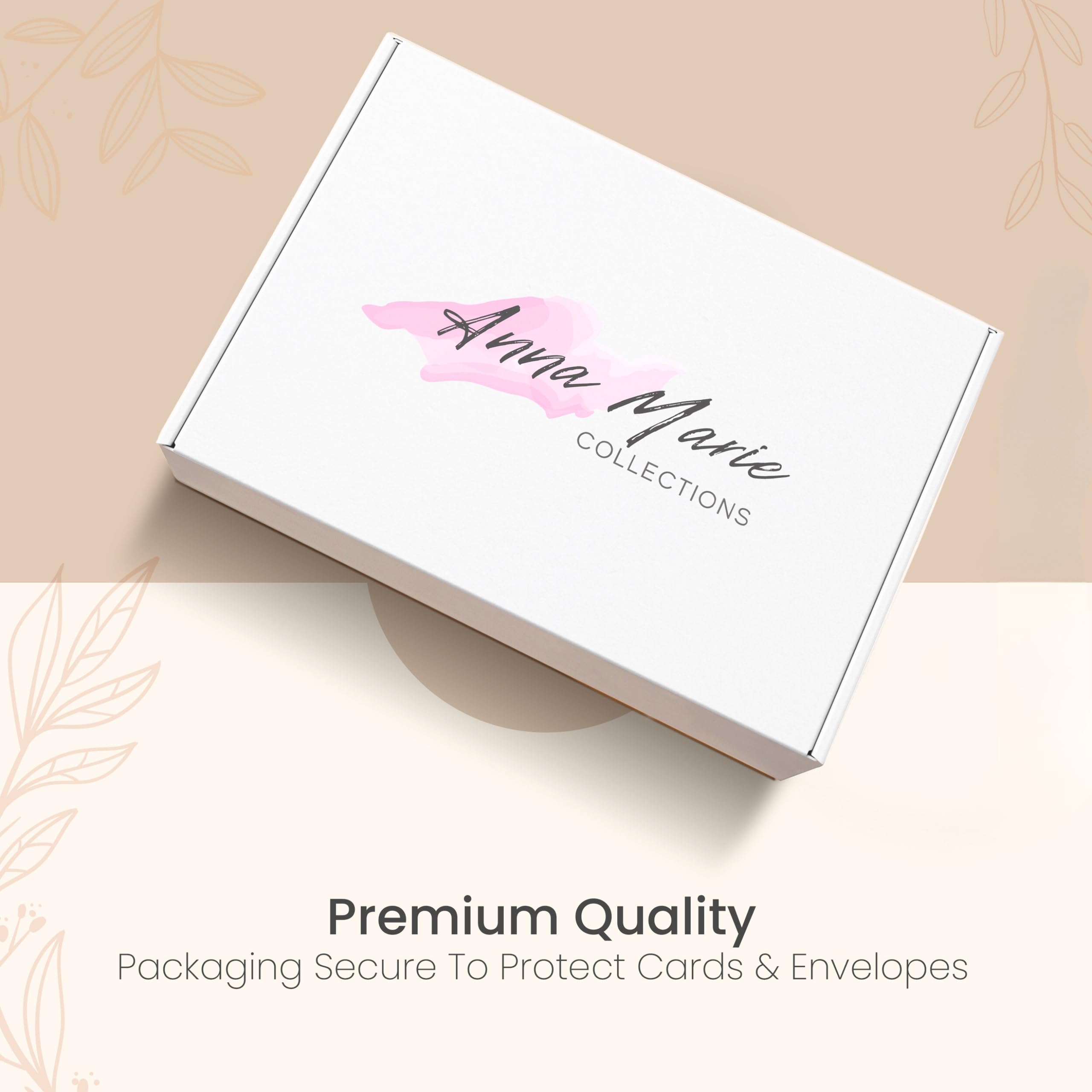 Anna Marie Collections 25 Pack Boho Thank You Cards with Envelopes Pampas Grass and Floral Design - Wedding, Bridal Shower, Baby Shower, Graduation, Baptism Cards - Blank Greeting Cards
