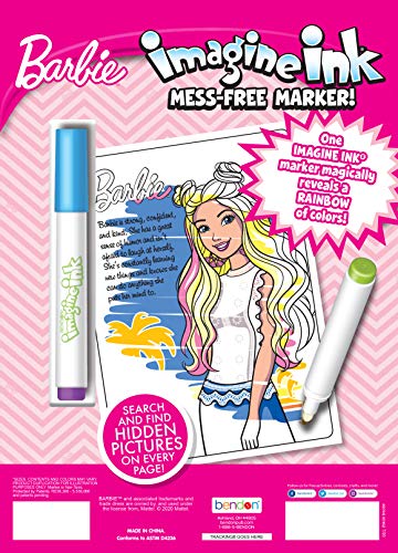 Bendon Barbie Mattel 16 Page Imagine Ink Coloring Book with 1 Mess Free Marker 49749