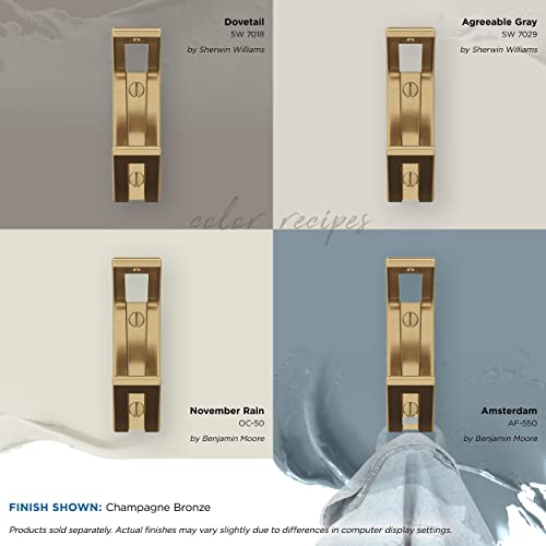 Amerock H37010CZ | Avid Double Prong Decorative Wall Hook | Champagne Bronze Hook for Coats, Hats, Backpacks, Bags | Hooks for Bathroom, Bedroom, Closet, Entryway, Laundry Room, Office