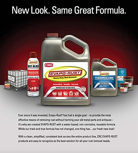 CRC Evapo-Rust, Heavy-Duty Rust Remover, Reusable, Acid-Free, Non-Corrosive, Water-based, 32 oz, Removes Rust to Bare Metal