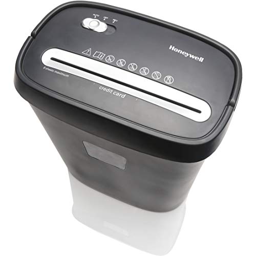 Honeywell Safes & Door Locks 8 Sheet Cross Cut Paper Shredder, 9308F, Black