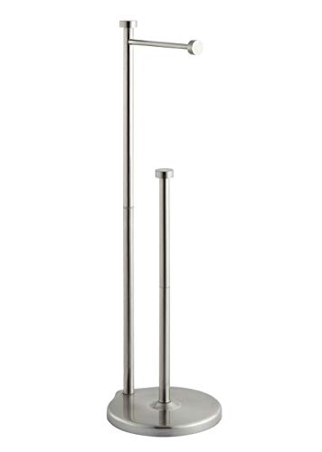 SunnyPoint Free Standing Bathroom Toilet Paper Holder Stand with Reserve, Reserve Area has Enough Space for Jumbo Roll