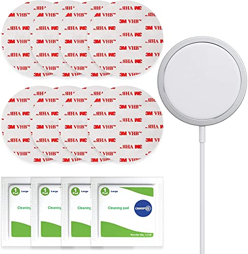 CANOPUS Sticky Adhesive Pads, 4941 Discs, 3.2β Diameter Circles, Double Sided Acrylic Pads to Mount Phone Holders GPS Socket or Toys to Dashboards and Windshields, Gray, 8 Pack, Made in USA