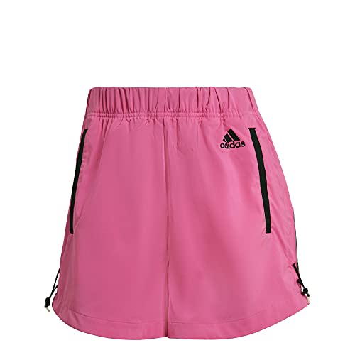 adidas Women's Tech Shorts PB, Screaming Pink, Small