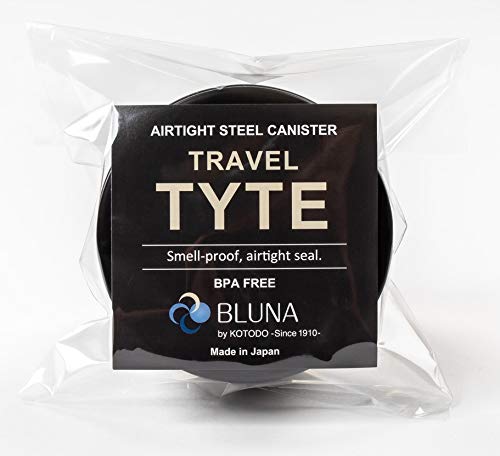 TRAVEL TYTE -BLACK : Smell-proof steel canister with an airtight seal