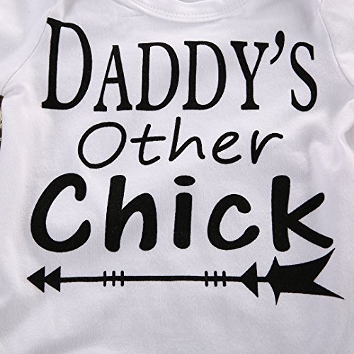 Emmababy Newborn Girls Clothes Baby Romper Outfit Pants Set Long Sleeve Summer Clothing (0-6Months, White 1)