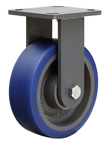 6" Light-Medium Duty Rigid Plate Caster, 960 lb. Load Rating (4DB68)