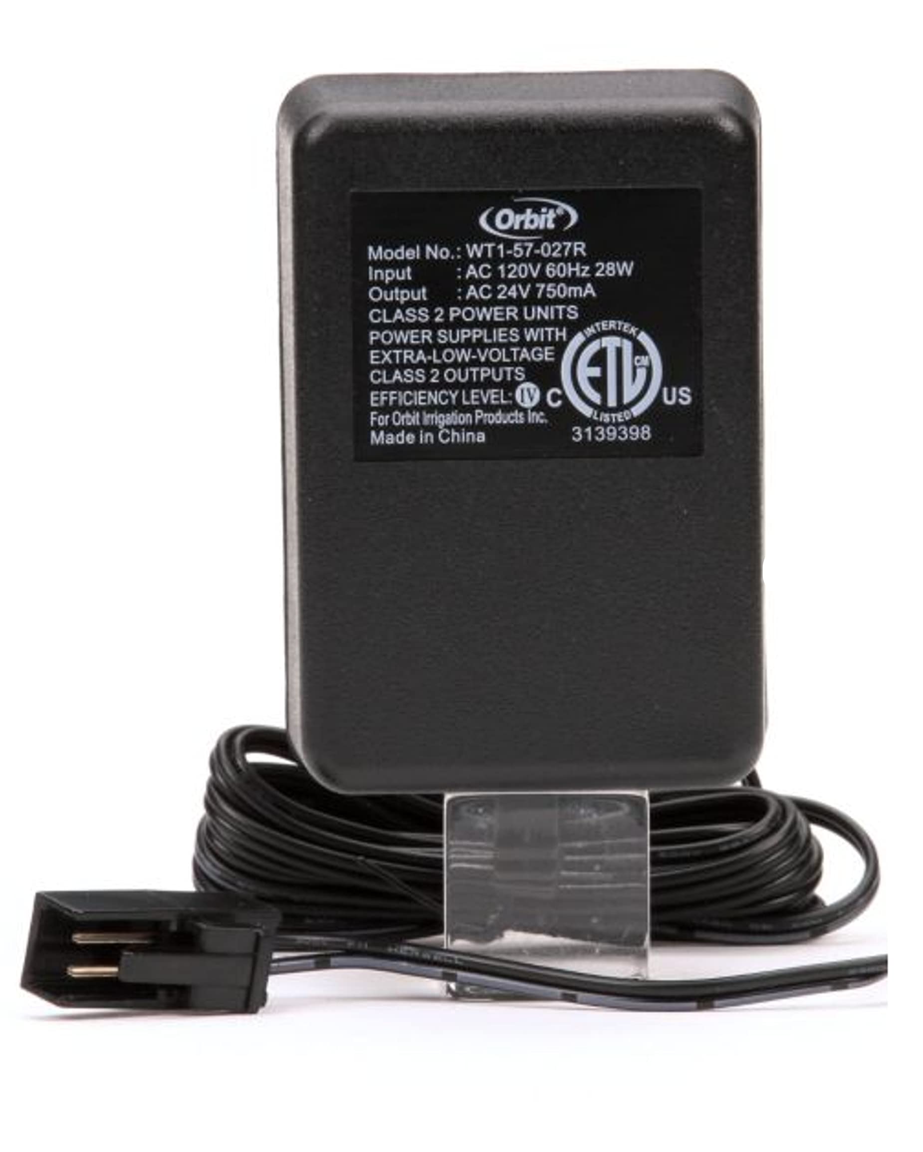 Orbit 57040 24V 750mA Transformer for Indoor Sprinkler Controllers