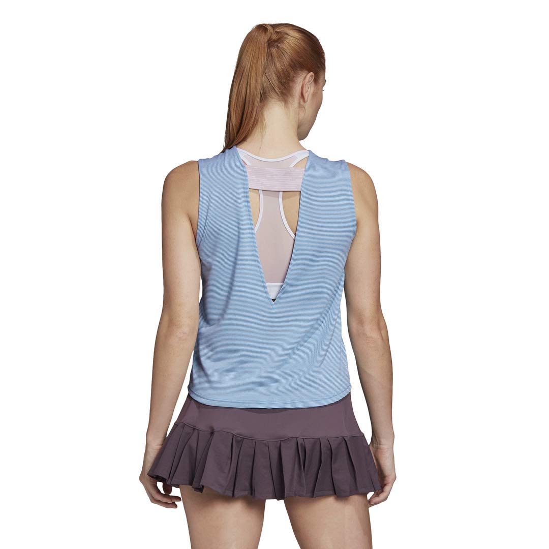 adidas Women's Tennis Camo Tank Primeblue Easy Blue/White Small