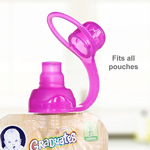 ChooMee SoftSip Food Pouch Tops | Orange Aqua + Purple Travel case | Prevent Spills and Protect Childs Mouth