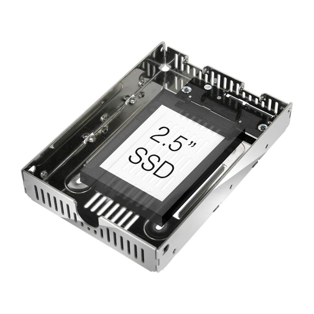 ICY DOCK Open Air 2.5” to 3.5” SAS / SATA (22pin) HDD & SSD Converter / Mounting Kit for Internal 3.5" Drive Bay | EZConvert Air Lite MB482SP-3B