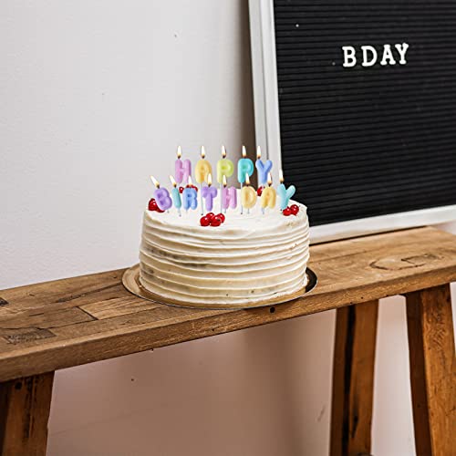 Berkebun Happy Birthday Cake Candles with Fun Colorful Candle Holders Included; for Birthday Cakes to Make it a Magical,CelebrationMacaroon Color Birthday Candles