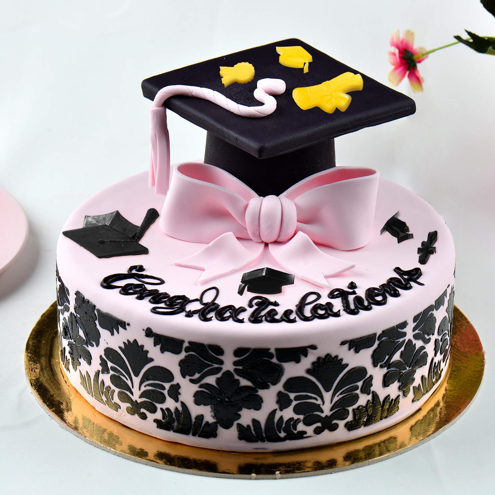 5 Pieces 2024 Graduation Silicone Mold Set Graduation Kitchen Baking Mold Chocolate Candy Fondant Mold Grad Cap Diploma Scroll Chocolate Silicone Mold for Grad Party Cake Cupcake Topper Decoration