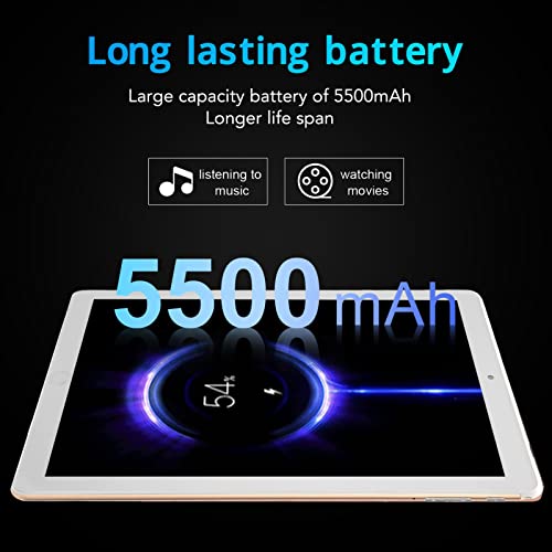 Acogedor 10.1 Inch Tablet, Quad Core 4GB RAM 64GB ROM, Support 3G Calls, Dual Card Dual Standby, 1280x800 Resolution LCD Screen, 5500mAh Battery
