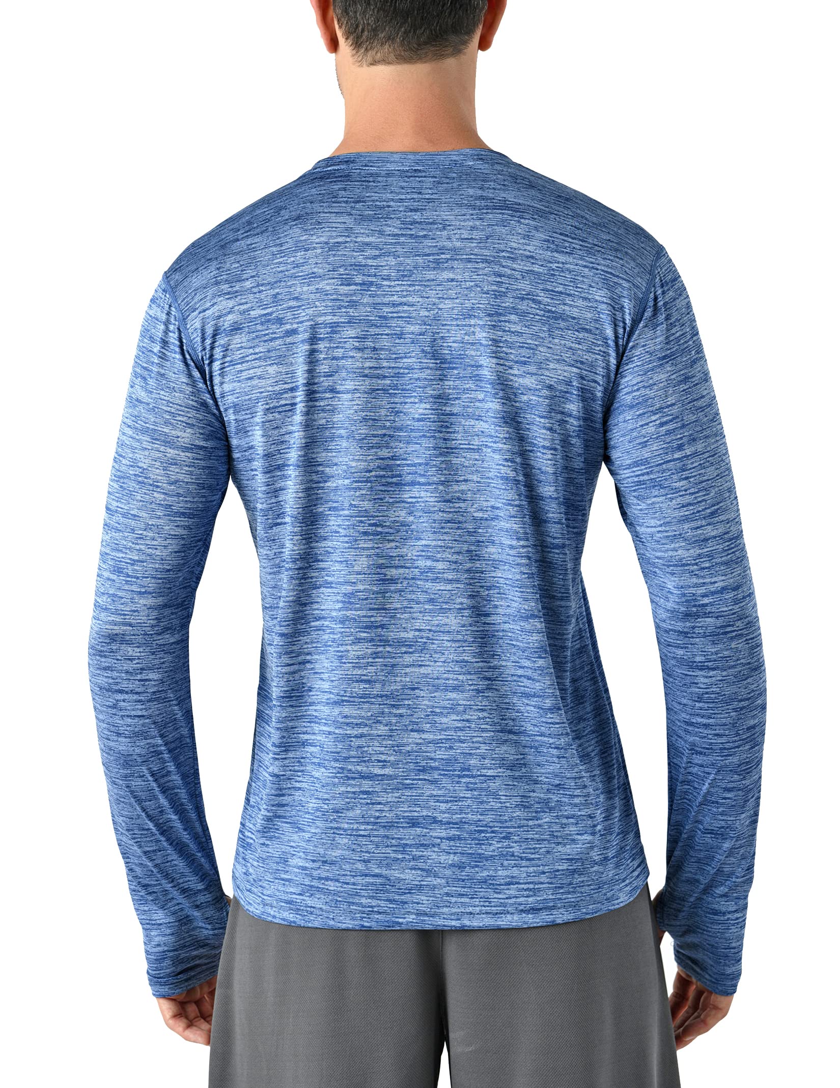 3 Pack: Men's Long Sleeve T Shirts, Dry Fit UV Sun Protection Outdoor Hiking Athletic Active Tops with Thumb Holes (Set 2, XX-Large)