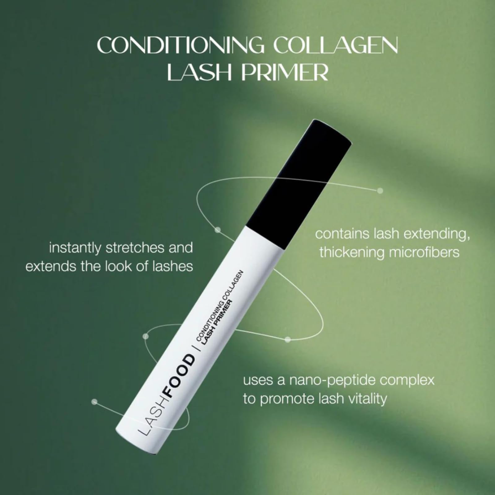 LashFood Conditioning Collagen Fiber Primer, White, 0.27 fl. oz.