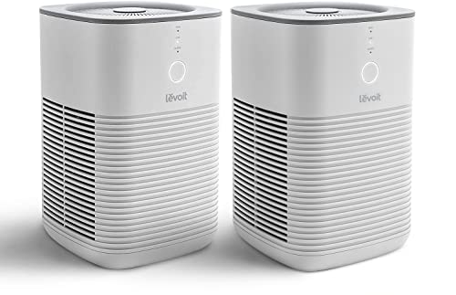 LEVOIT Air Purifier, 2 Pack, White & Air Purifiers for Home Large Room, H13 True HEPA Filter Cleaner with Washable Filter, Vital 100, White