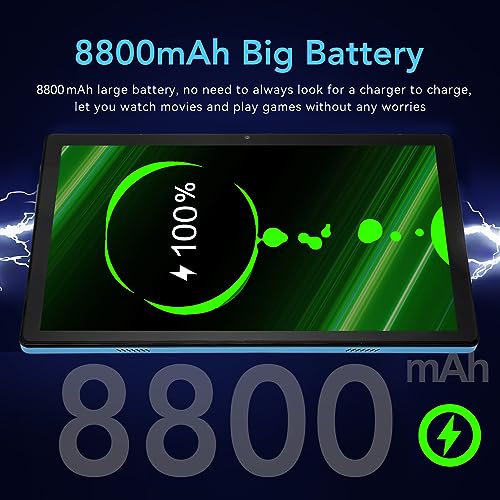 Acogedor 10.1 Inch 2 in 1 Tablet, Keyboard, 5G WiFi, 12GB RAM, 256GB ROM, 1920x1200 Res, Dual Cameras,11.0 (US Plug)