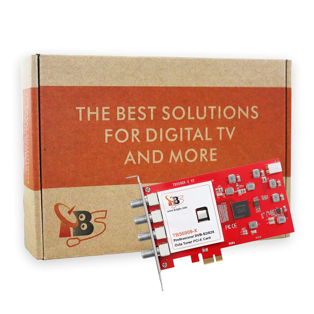 TBS6909X DVB-S/ S2/ S2X 8 Tuner PCI Express Digital Satellite TV Card for Live TV