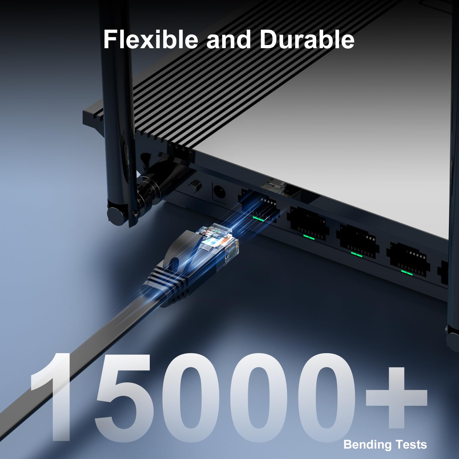 Cat 6 Ethernet Cable 10 ft (5 Pack) (at a Cat5e Price but Higher Bandwidth) Cat6 Internet Network Cable Flat - Ethernet Patch Cables Short - Computer LAN Cable with Snagless RJ45 Connectors