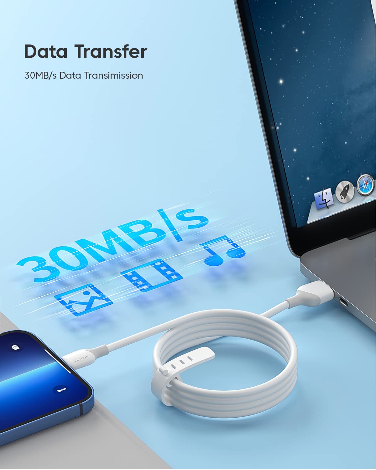 540° Rotating Magnetic Charging Cable USB C Magnetic Phone Charger Cable 3 in 1 2.4A Fast Charge Cord for iPhone Samsung Moto Oneplus Android Tablet TWS Earbuds Gamepad (1m)