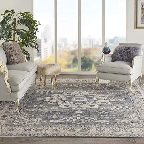 Nourison Concerto Vintage Grey/Ivory 8'10" x 11'10" Area -Rug, Easy -Cleaning, Non Shedding, Bed Room, Living Room, Dining Room, Kitchen (9x12)