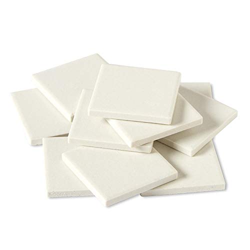hand2mind White Streak Plates, Geology Tools, Streak Plates for Minerals, Mineral Test Kit, Rock Test, Hardness Test Kit, Science School Lab Supplies & Consumables, Scratch Plates (Pack of 10)
