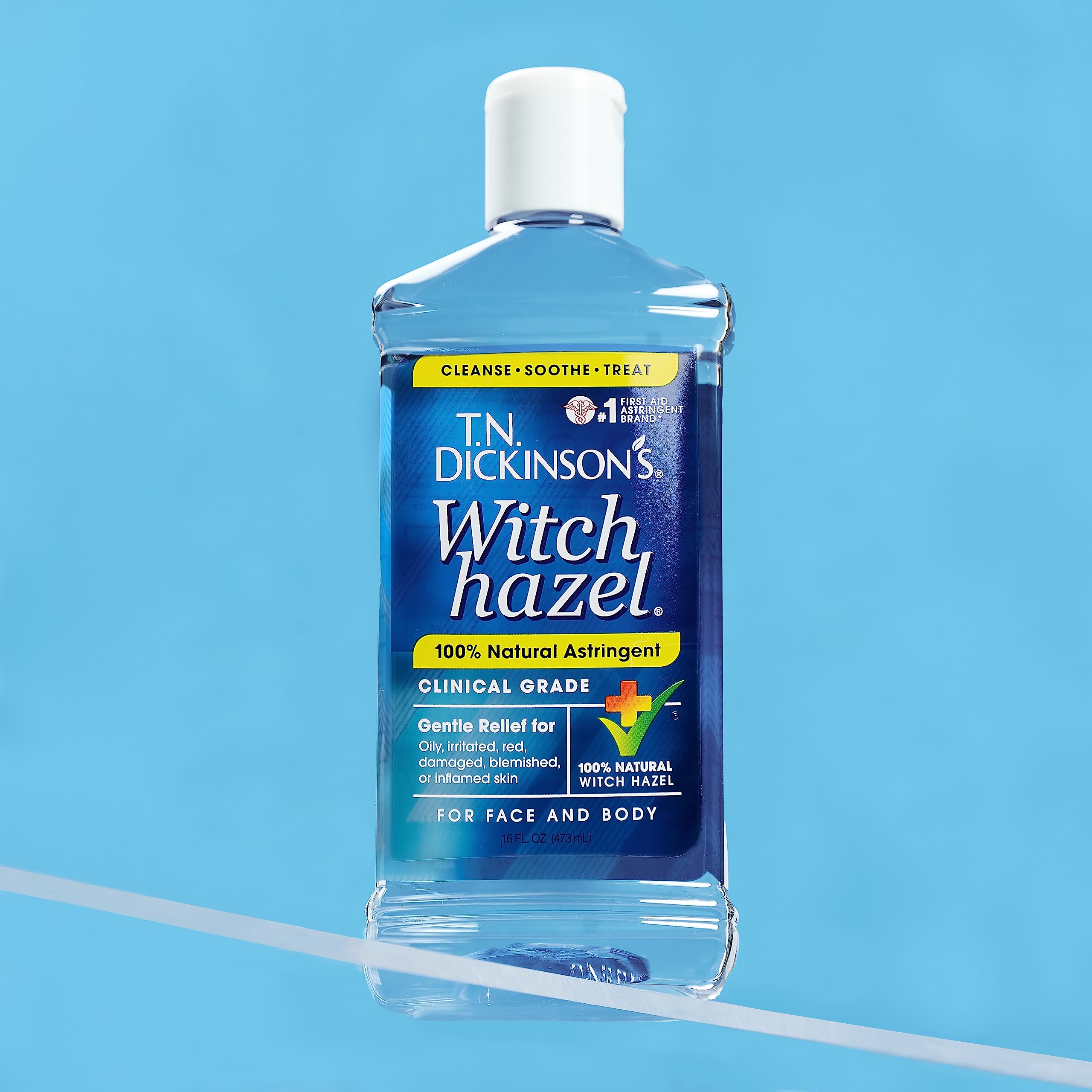 T.N. Dickinson's Witch Hazel Astringent for Face and Body, 100% Natural, 6 Count