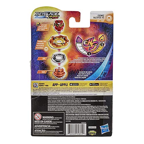 BEYBLADE Burst Rise Hypersphere Cosmic Valtryek V5 Starter Pack -- Stamina Type Battling Game Top and Launcher, Toys Ages 8 and Up