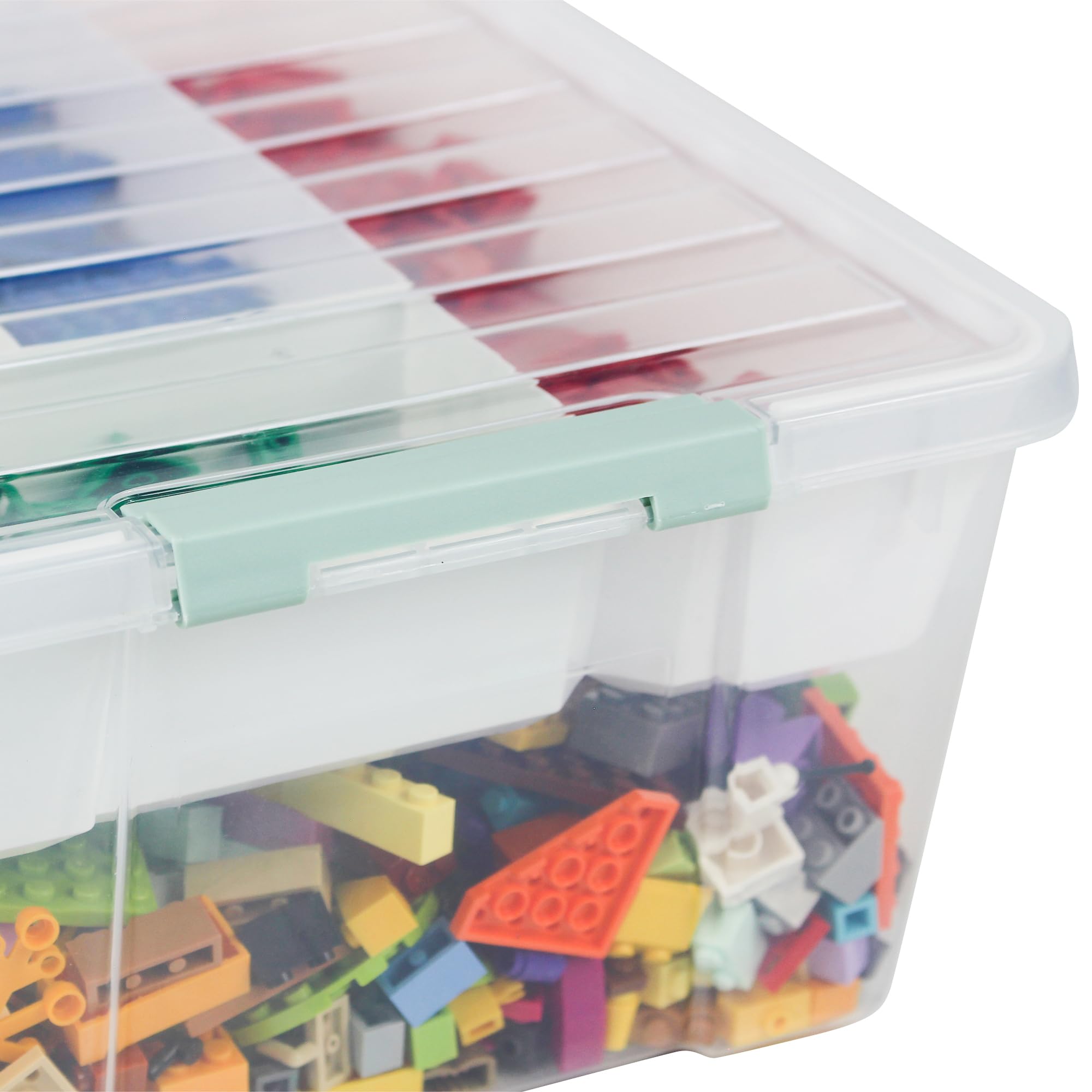 Baylee and Me Clear Plastic Storage Box with Removable Tray β Perfect for Organizing Arts and Craft Supplies, Sewing Notions, Small Toys, Bead, Art Supplies