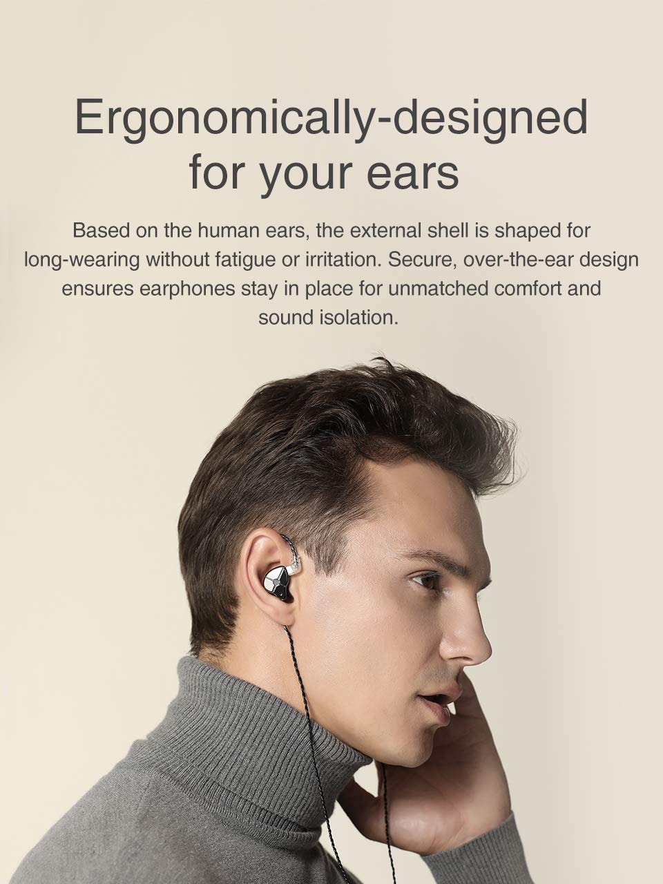 Senlee TRN ST1 in Ears Monitor 1BA 1DD Hybrid Dual Driver, in Ear Headphone Earbuds with 1 Dynamic and 1 Balanced Armature Driver TRN Headsets(No Mic, Blue)