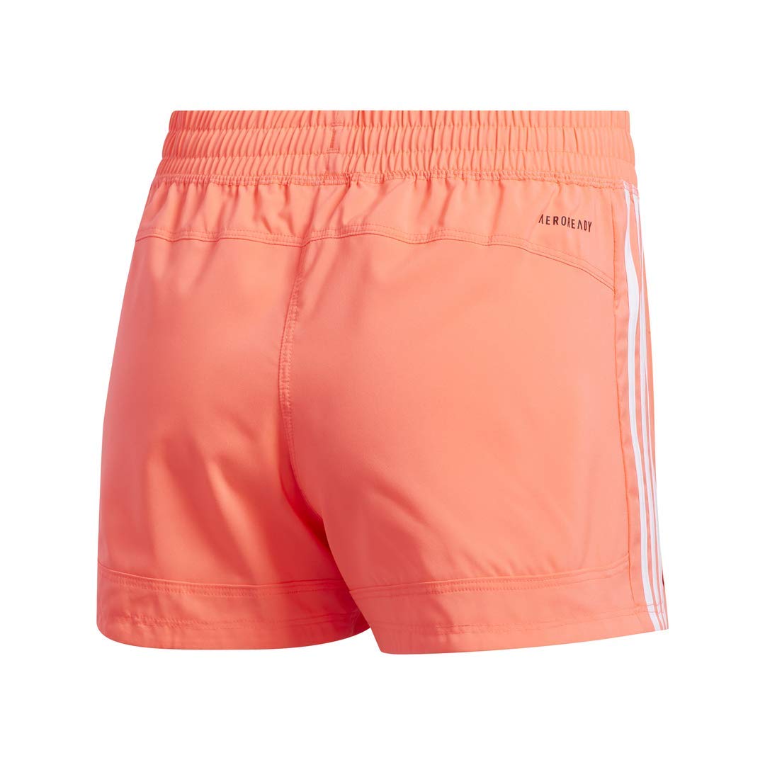 adidas womens Pacer 3-Stripes Woven Shorts Signal Pink/White XX-Large